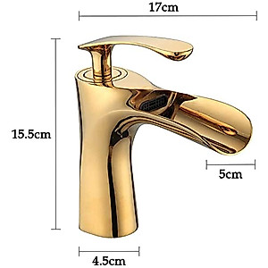 Bathroom Sink Faucet Sink Faucet Single Handle Brass Sink Faucet Bathroom Sink Faucet Single Handle hot and Cold Water Tank Faucet Desktop Crane Toilet Faucet ( Color : Black Oil Brushed )