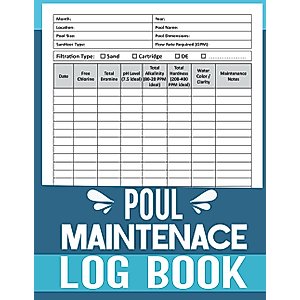 pool maintenance log book: Pool Care Log Book | Easy Maintenance and Cleaning for Home and Business |Daily Pool Maintenance Checklist & log book for Track |120 pages(logbook)