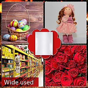 Tatuo 10 Pieces Easter Clear Basket Bags Cellophane Wrap Plastic Bag for Gifts Teachers Students Friend Gifts Baskets Party Festivals, 30 x 44 Inch