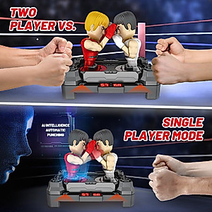 Electronic Boxing Toy with Scoring Screen, Kid Board Boxing Games, Body Interactive Punching RC Robots, Single Player& 2 Players Mode, K.O.& Scoring Winning Ways, Xmas/Birthday Gift for 4-7,8-12 boys
