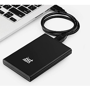 Ultra Slim 1TB Portable External Hard Drive, USB 3.0, Black, for Mac and PC Computer Desktop Workstation PC Laptop Playstation, Xbox One, PS4, PS5 (Black, 1TB)