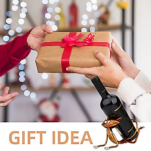 Too-arts Yoga Cat Metal Sculpture Wine Bottle Rack Holder Handwork Crafts