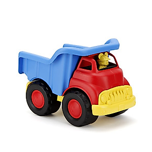 Green Toys Disney Baby Exclusive Mickey Mouse Dump Truck, Red/Blue - Pretend Play, Motor Skills, Kids Toy Vehicle. No BPA, phthalates, PVC. Dishwasher Safe, Recycled Plastic, Made in USA.