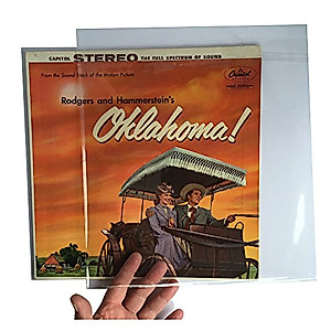 Premium Record Sleeves for Your 12" Record Covers. (100) Crystal Clear No Haze Outer Record Sleeves with Resealable Flap for Complete Protection of Your Album Covers