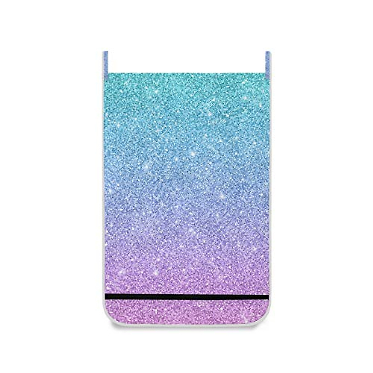 Oyihfvs Glitter Texture with Blue Pink Color Effect 1PC Hanging Laundry Hamper Bag, Dirty Clothes Bag Over The Door, Wall Cloth Basket with Hooks Storage College Closet for Bathroom Bedroom