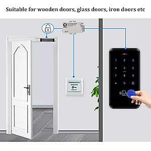 HFeng Outdoor IP68 Waterproof RFID Keypad Touch Access Control System Rainproof WG26/34 125KHz Card Reader + 10pcs EM4100 Keyfobs