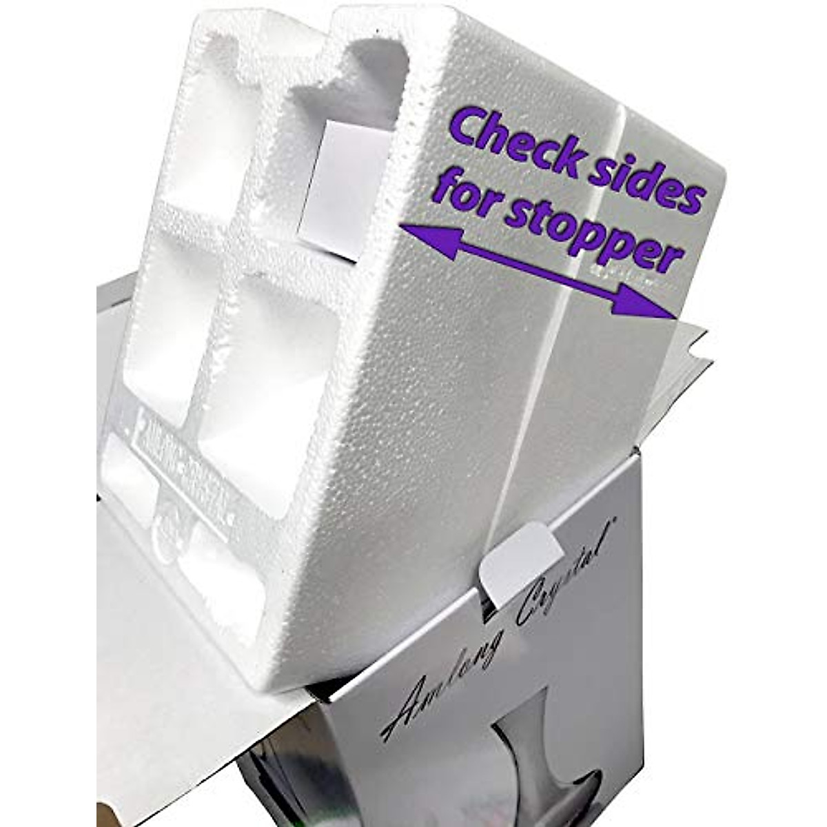 Amlong Crystal Lead-Free Crystal Wine Decanter, Red Wine Carafe, Wine Gift, Wine Accessories 58 oz, with Globe Stopper