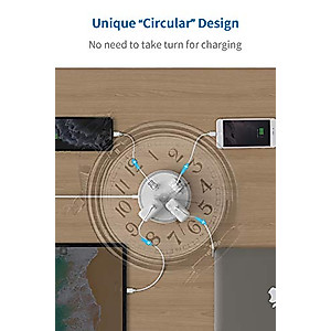Power Strip with USB C, NTONPOWER Flat Plug Power Strip with USB Ports, 3 Widely Spaced Outlets, Extension Cord with Multiple Outlets, Small and Compact Size,100-240V for International Travel