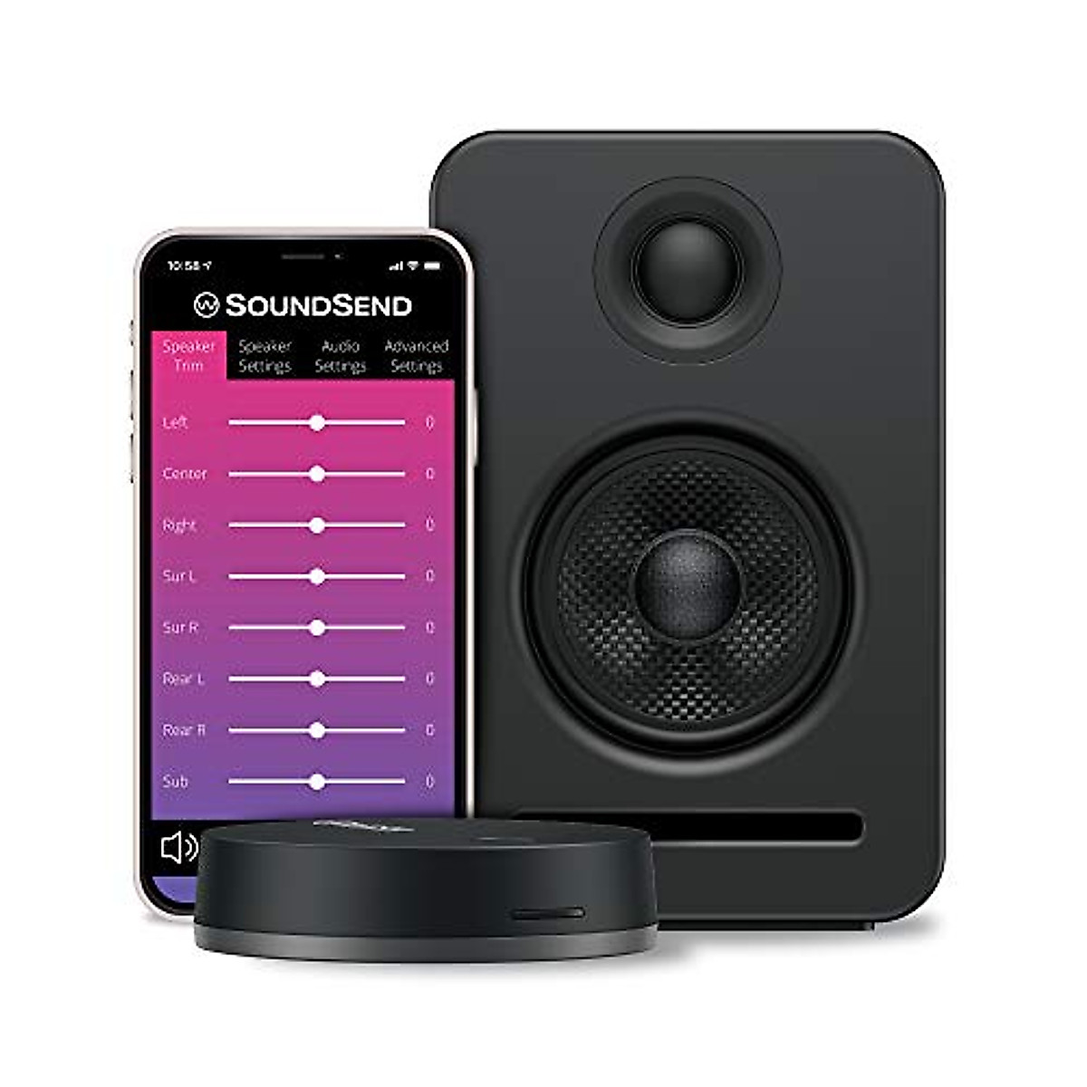 Platin Monaco 5.1 Wireless Home Theater System for Smart TVs - with WiSA SoundSend Transmitter Included - WiSA Certified - Tuned by THX.