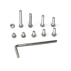 iExcell 500 Pcs M3 x 6/8/10/12/14/16/18/20/25/30/35 mm Stainless Steel 304 Hex Socket Button Head Cap Screws Bolts Nuts Kit