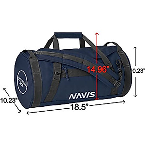 Navis Marine Sailing Bag Waterproof Duffel Backpack Multifunction use for Boating Fishing Watersports (Navy 40L)