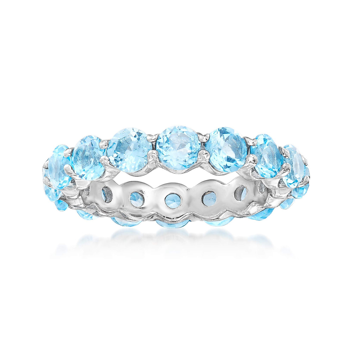 Ross-Simons Gemstone Eternity Ring in Sterling Silver