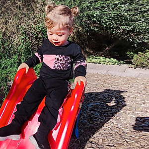 YALLET Toddler Girls Clothes,Baby Girl Fall Outfits Pink Sweatsuit 2 Sets