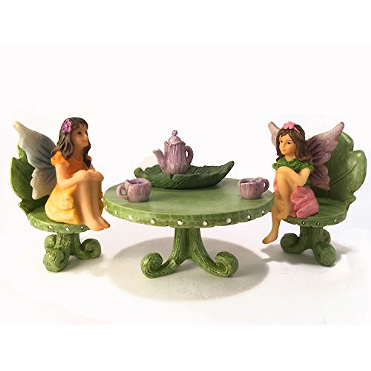 GlitZGlam Emma The Sitting Garden Fairy – a Miniature Fairy Statue for Your Fairy Garden