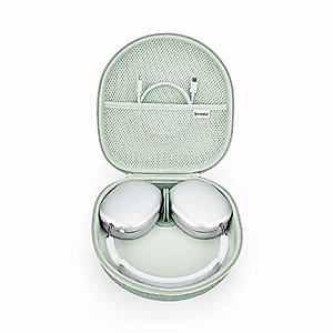 Yinke Smart Case for Apple AirPods Max Supports Sleep Mode, Hard Organizer Portable Carry Travel Cover Storage Bag (Green)