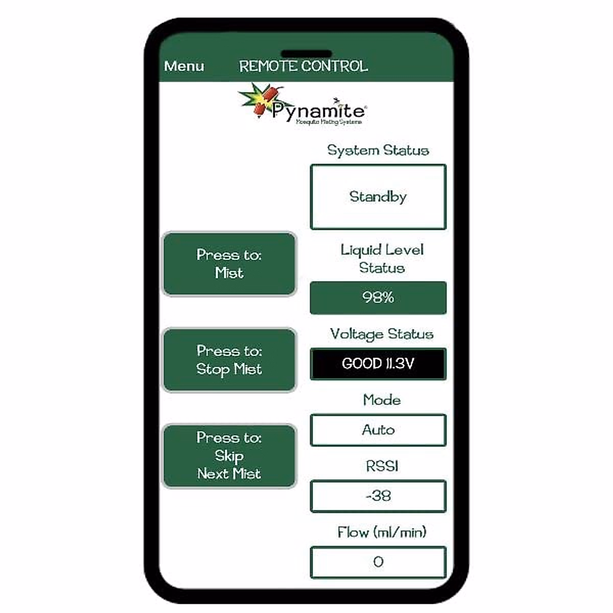 Mosquito Misting System Pynamite Bluetooth app & 30 Nozzle Kit