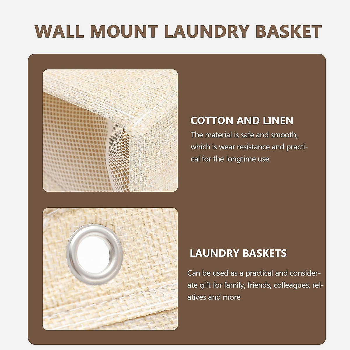 Laundry Basket Wall Laundry Hamper Clothes Hamper with Lid Hanging Laundry Basket for Bedroom and Bathroom Storage
