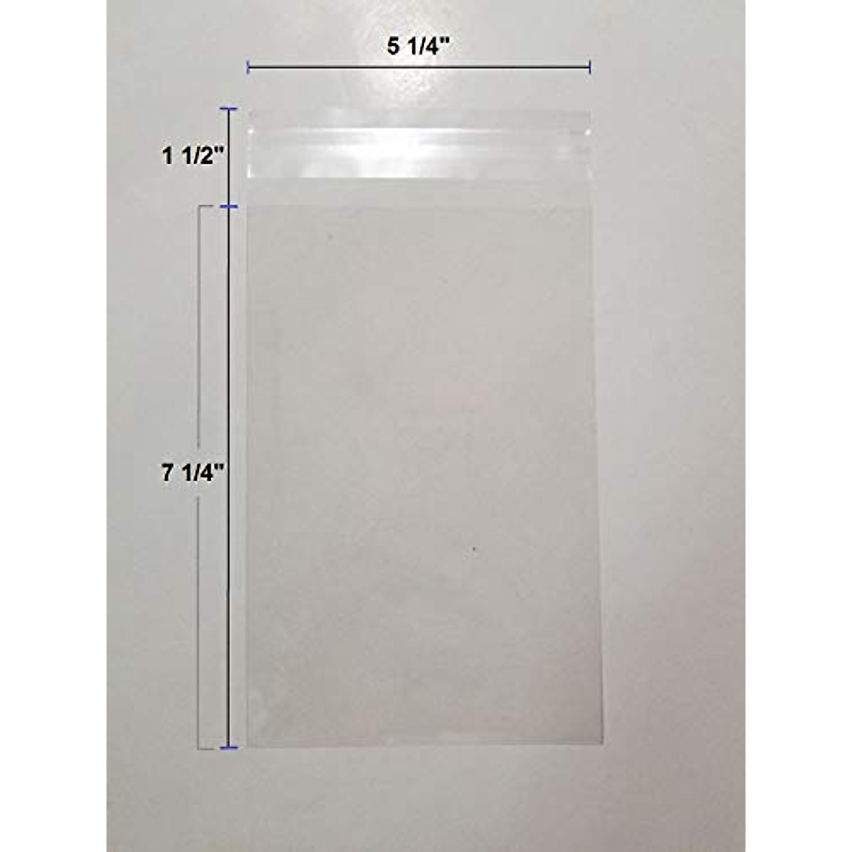 UNIQUEPACKING 100 Pcs 5 1/4 X 7 1/4 Clear A7 Card Resealable Cello Cellophane Bags (Fit A7, 5x7 Card, not Envelope)
