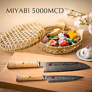 MIYABI 5000MCD-B Birchwood 3.5 Inch Shotoh Knife