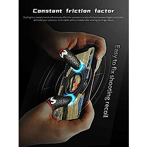 Mobile Game Finger Caps Non-Slip Touch Screen Gloves Anti-Sweat Finger Sleeves Shoot Aim Thumb Cover Mobile Phone Accessories for Call of Duty Mobile, Pubg, LOL Wild Rift, iOS, Android (3 Pairs)
