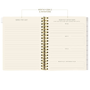 Graphique 2024 Spiral Frosted Cover Planner | 18 Month Organizer July 2023 - Dec. 2024 | Weekly & Monthly Spreads | To-Do & Note List | Reference Tabs | Reminder Stickers | Manifest | 8” x 10”