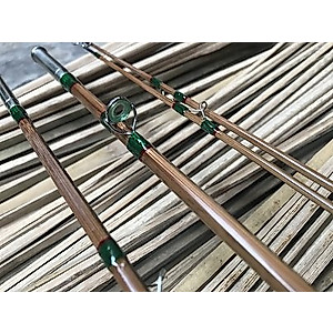 Bamboo Fly Rod 8'0" #5,3 Piece 2 Tips with reelseat Amber Insert and Agate Guide