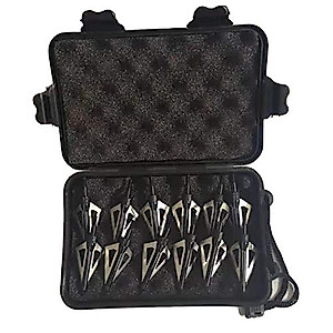 Hunting Broadheads, 3 Blades Archery Broadheads Screw-in Arrow Tips Compatible with Crossbow and Compound Bow(12 Pack) (Black)