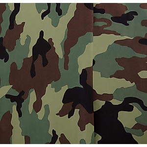 Chezmoi Collection Military Camo 4-Piece Sheet Set - Camouflage Army Green Printed Microfiber Soft Breathable Deep Pocket Sheets and Pillowcases Set, Full Size