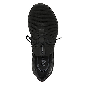 Ryka Womens Echo Knit Fit Slip-on Sneaker, Black, 11 US