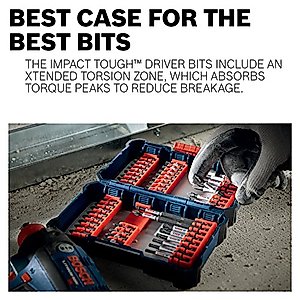 BOSCH CCSNSV17804 4-Piece Assorted Set 1-7/8 In. Impact Tough Nutsetters with Clip for Custom Case System