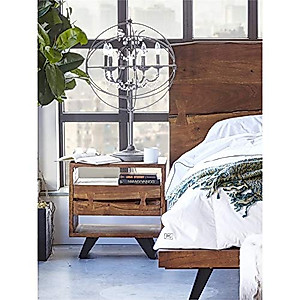 Moe's Home Collection Madagascar Acacia Wood Nightstand, Natural, 21.5"" h x 21.5"" w x 16"" d