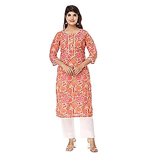 Vihaan IMPEX Indian Multicolor Kurti Set for Women with White Pant