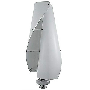 Wind Turbine Generator 24V 400W Wind Turbine Kit 2 Blades Wind Power Generator with Charge Controller Vertical Helix Wind Power Turbine Generator Kit for Terrace, Marine, Motor Home, Chalet, Boat