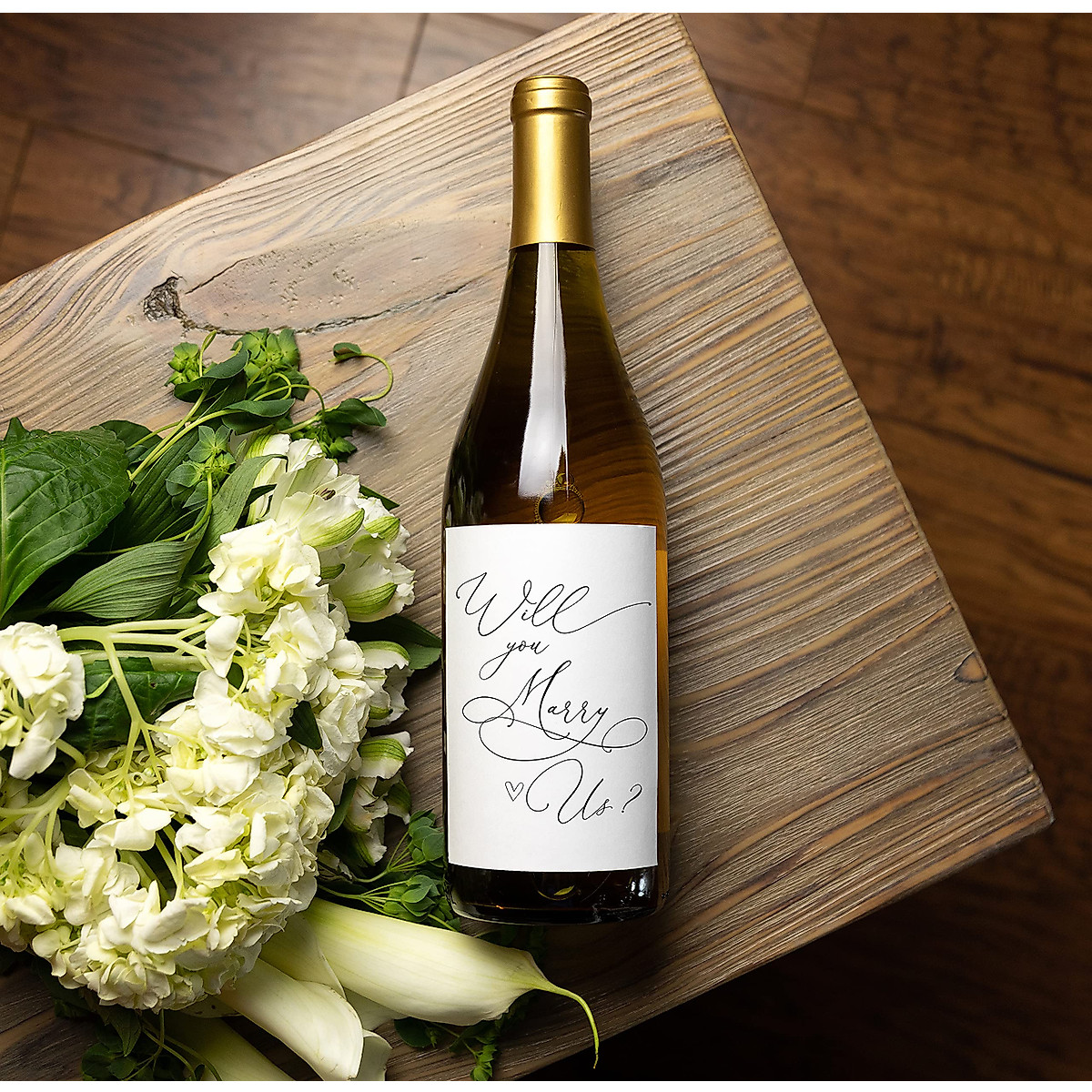 Will You Marrying Us Wedding Wine Label, Bride and Groom Celebrant Gift, Officiant Wine Sticker Personalised Gift Friend