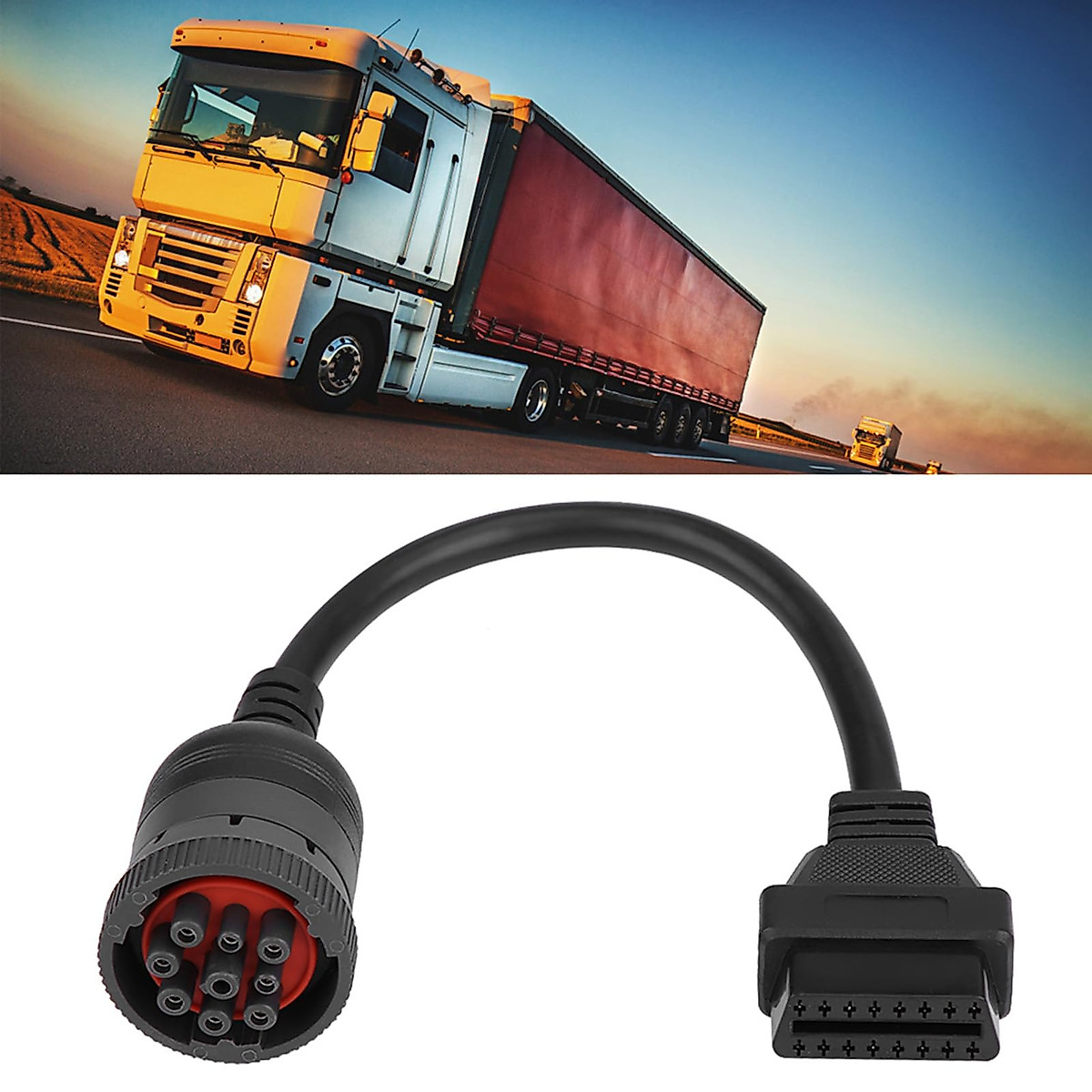 9 Pin to Adapter, Universal PVC 16 to 9 Pin 9 Pin Adapter Adapter 9 Pin to Adapter Lyumo Truck Interface Female
