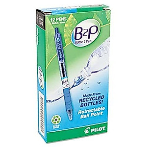 Pilot Ballpoint Pen, Retractable, Rubber Grip, Medium Point, Blue, 12 pens (PIL32801)