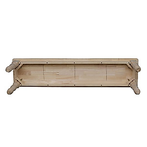 International Concepts Farmhouse Bench, Unfinished