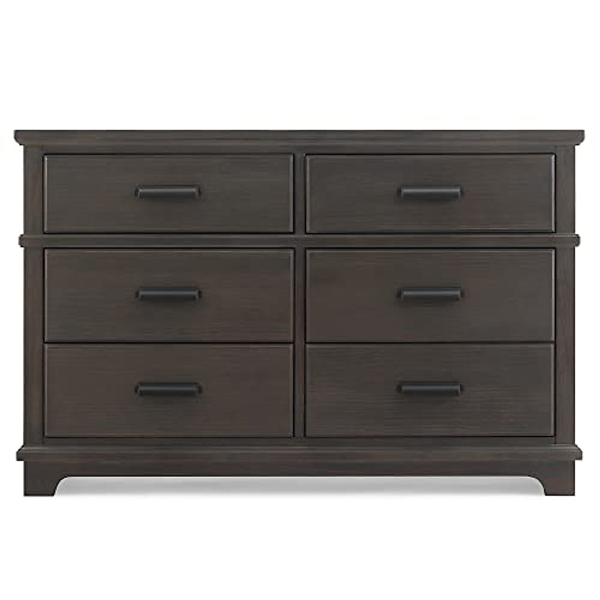 Delta Children Simmons Kids Asher 6 Drawer Dresser with Changing Top, Fully Assembled Rustic, Greenguard Gold Certified, Rustic Grey
