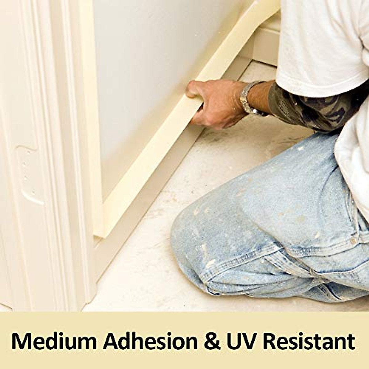 General Purpose Masking Tape for Home and Office, 0.94-Inch x 60 Yards, 9 Rolls, Beige by TIANBO FIRST