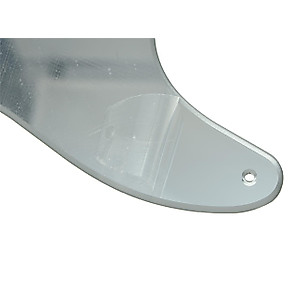 KAISH 4 String J Bass Style Pickguard Bass Pick Guard Scratch Plate for USA/Mexico Jazz J Bass Silver Mirror