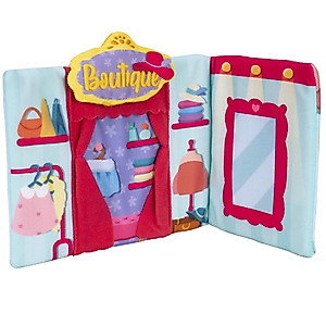 Squishville by Squishmallow Boutique Play Scene, 2” Lola Soft Mini-Squishmallow, 8” Playset, 1 Plush Accessory, Animals, Boutique Toys