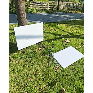 CPTC 10 Pieces Yard Sign Stakes,17" Metal Yard Stakes for Signs