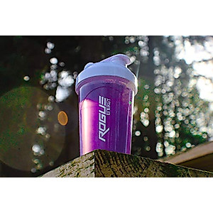 Rogue Energy Shaker Bottle | 16-Ounce, 500ml, BPA Free, Dishwasher Safe, Clear and White (Showcase Edition)