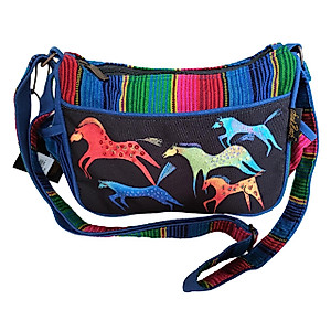 Laurel Burch Dancing Horses Crossbody Bag (Multi)