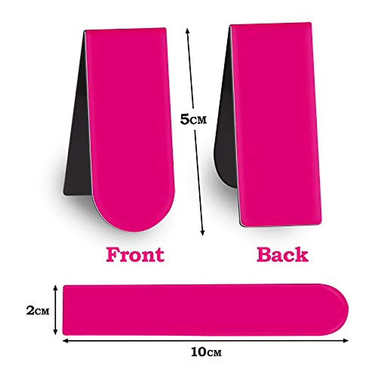 Magnetic Bookmarks,60 Pack 20 Solid Color Magnet Page Clip Small Bookmark for Book Lovers, Gift, Women, Man, Kids, Tudents, Teachers, School, Home, Office, Reading Supplies(2 x 0.8 inch)