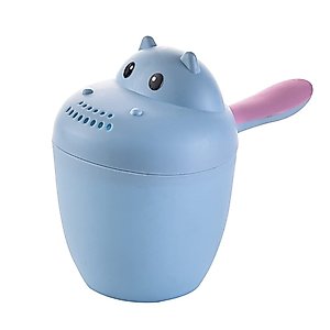Katutude Baby Bath Rinse Cup - Shampoo Rinser Wash Cup Hair Washing Jug Water Scoop Bathroom Accessories for Newborn Baby Toddlers Shower, 7cm x 14cm / Blue