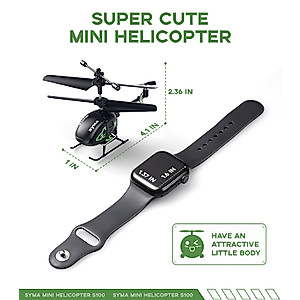 SYMA S100 Mini RC Helicopter with Gyro Stabilizer, Altitude Hold, 3.5 Channel, 5-7 Min Flight Time