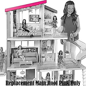 Replacement Parts for Barbie Dreamhouse - Barbie Doll Dream House FHY73 & FHY74 ~ Replacement Main Roof ~ Pink