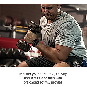 Garmin 010-N2064-00 Instinct, Rugged Outdoor Watch with GPS, Features GLONASS and Galileo, Heart Rate Monitoring and 3-axis Compass, 1.27-inch, Graphite (Renewed)