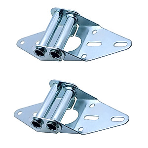 2 Packs Garage Door Hinges #2 with Galvanized Finish - Heavy Duty 14 Gauge Steel, Suitable for Residential/Light Commercial Garage Door Replacement
